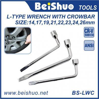 Full Size Metal L Type Wrench with Crowbar